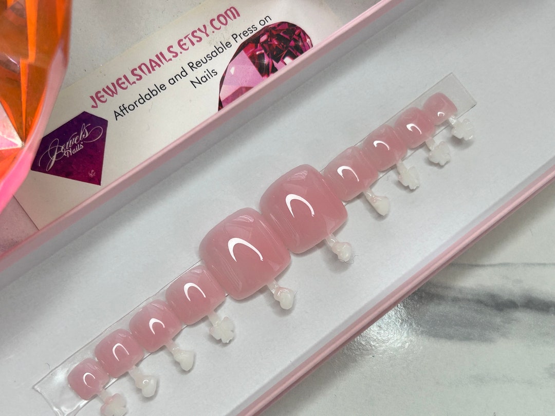 Semi Opaque Pink Jelly Hard Overlay Toes | Custom Size (please Measure ...