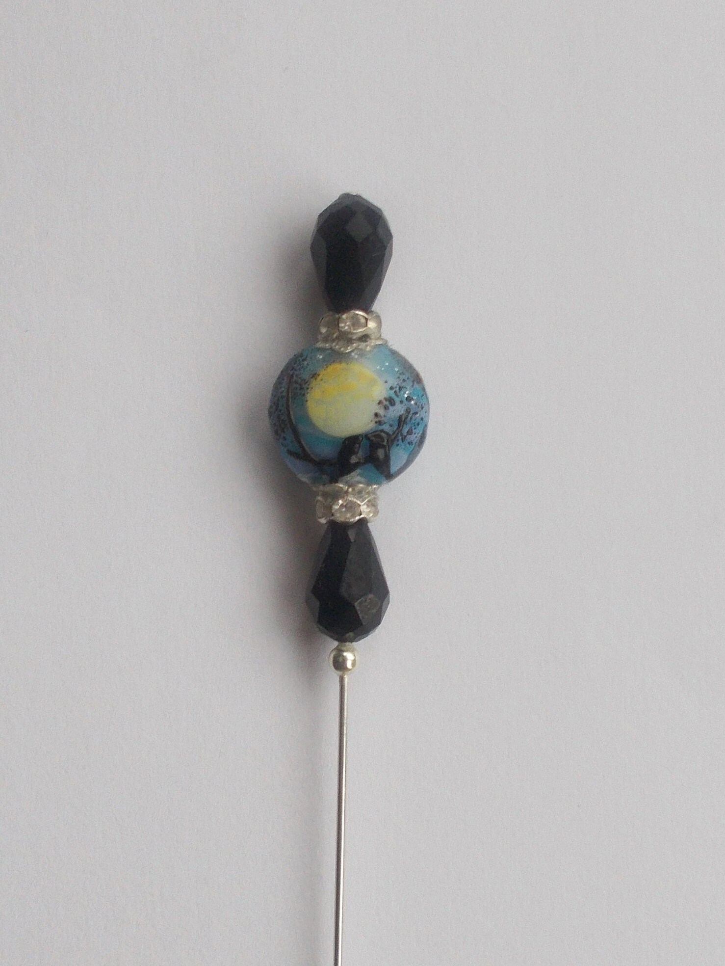 Pretty Black Mix and Handmade Decorative Glass Bead 6 inch Handmade ...