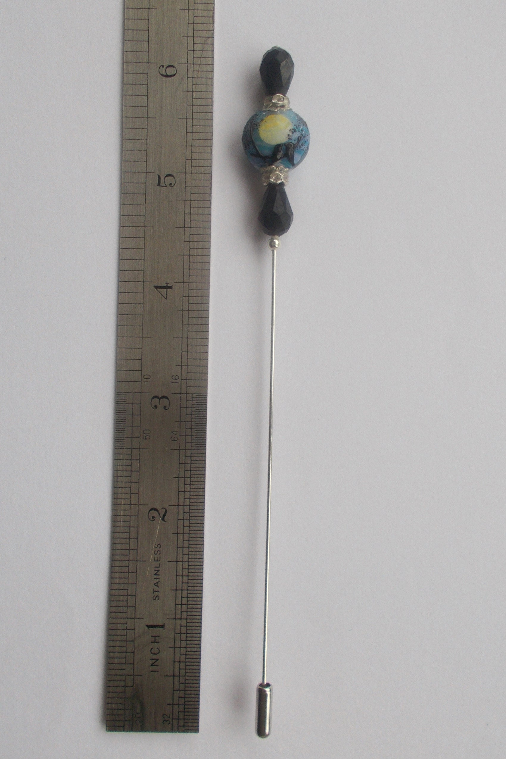 Pretty Black Mix and Handmade Decorative Glass Bead 6 inch Handmade ...