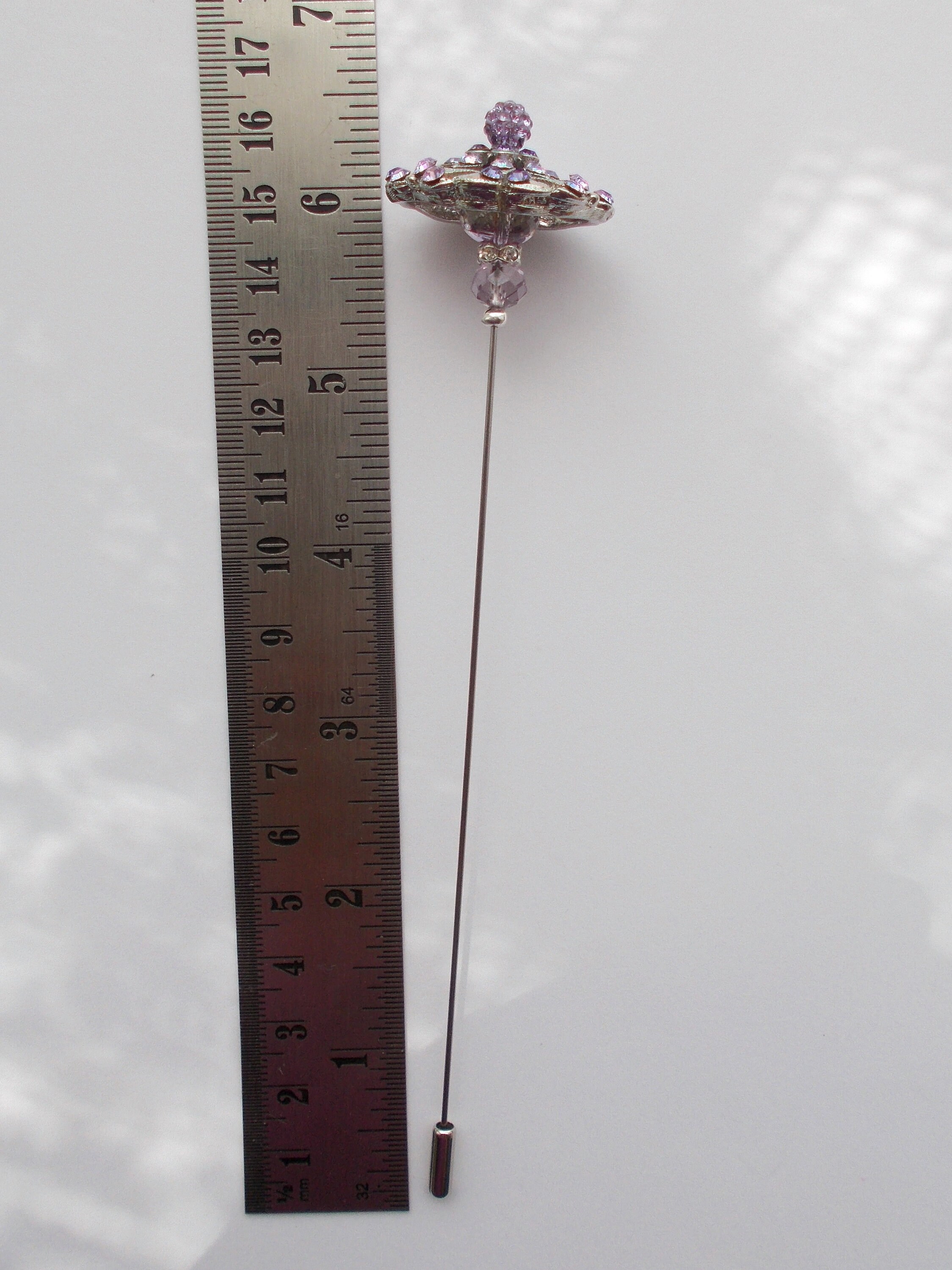 Limited Edition Stunning Rhinestone Decorated Metal Top and Glass Bead ...