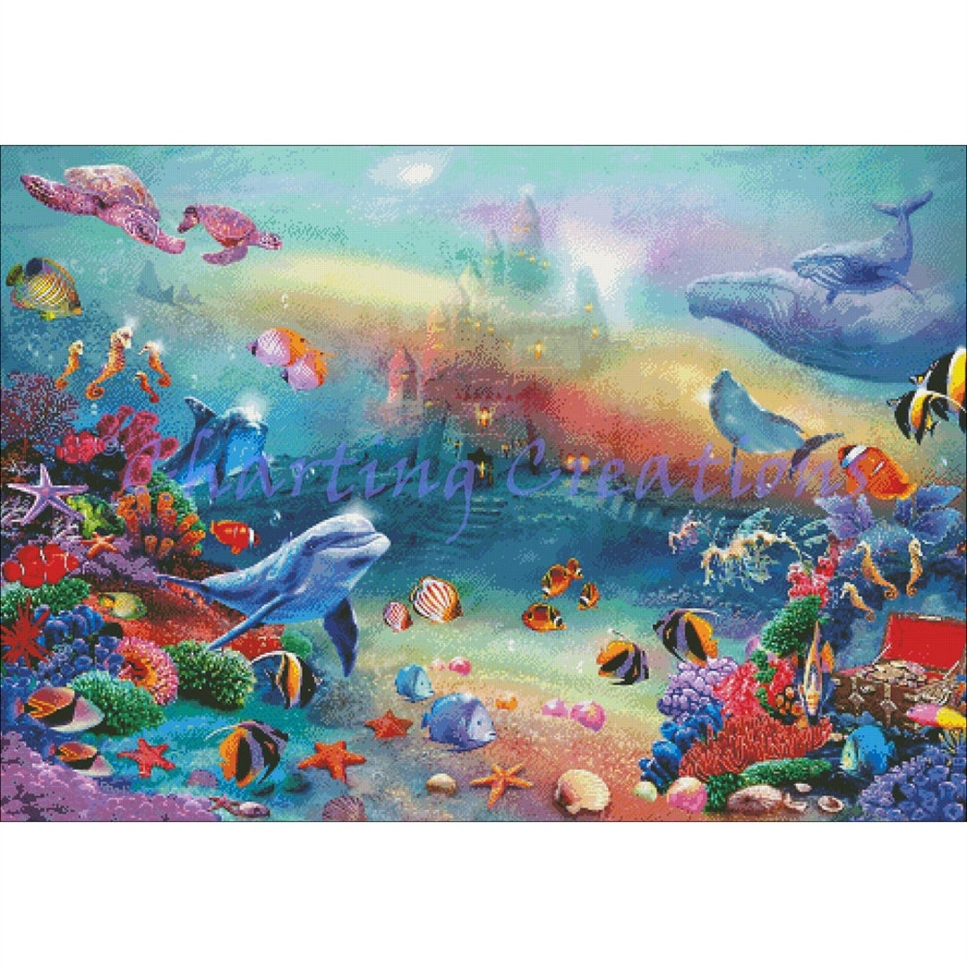 Sea Kingdom Digital PDF Counted Cross Stitch Pattern - Etsy