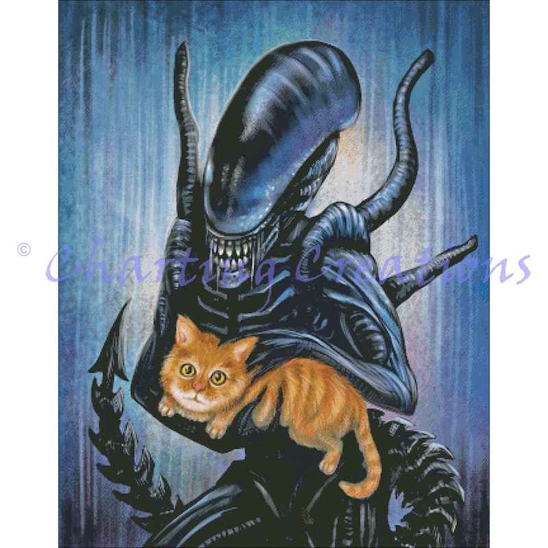 Alien Cross Stitch - Etsy