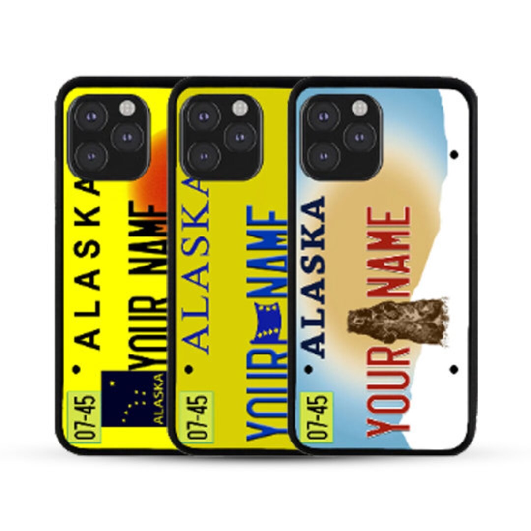Personalized Alaska License Plate Phone Case for iPhone 6 7 8 Plus X XS ...