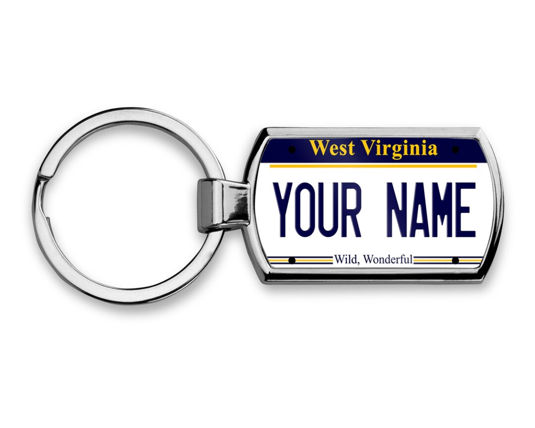 Personalized Keychain Custom West Virginia License Plate Metal - Etsy