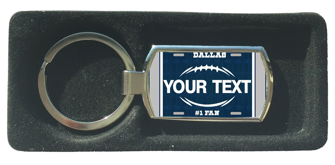Personalized Keychain Custom Name Football Team Dallas License Plate ...