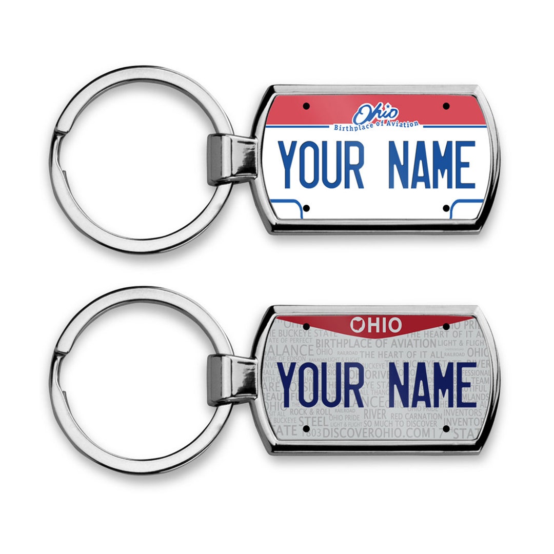 Personalized Keychain Custom Ohio License Plate Metal - Etsy