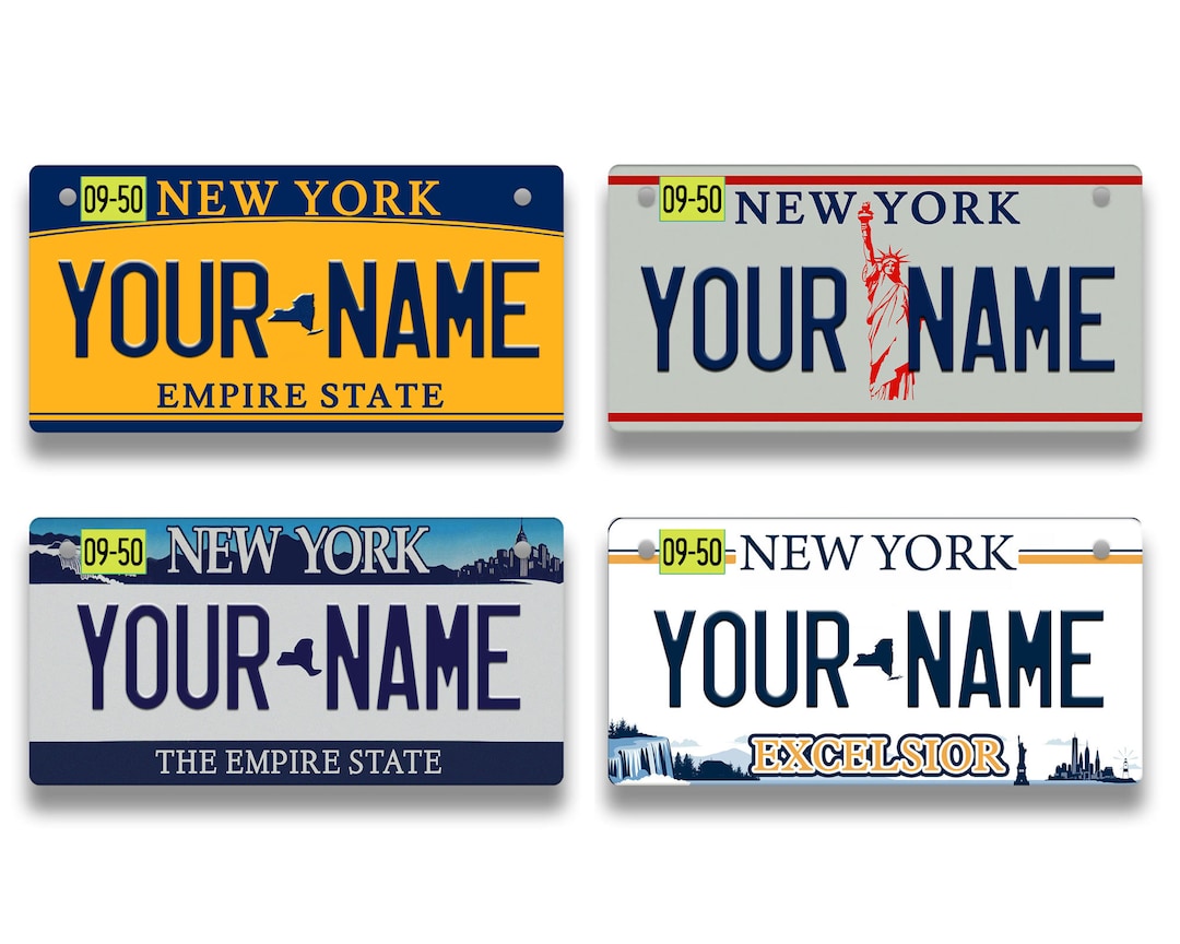 Personalized License Plate Custom New York State Vanity Tag - Vehicle ...