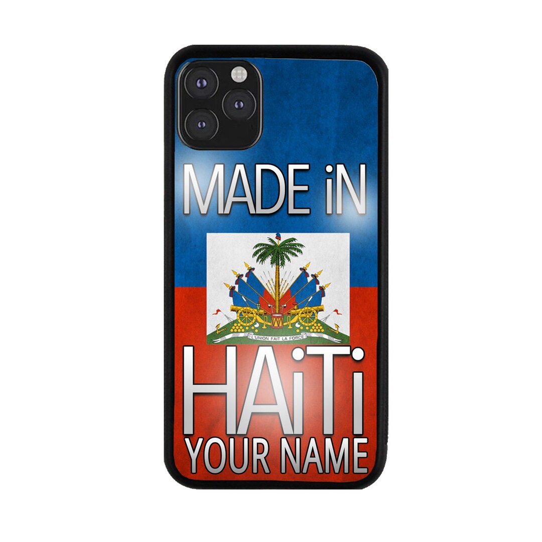 Personalized Custom Name Made in Haiti Rubber Phone Case for iPhone 6 7 ...