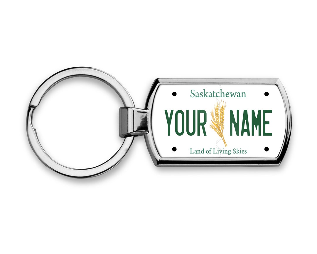 Personalized Keychain Custom Name Canada Saskatchewan Metal - Etsy UK