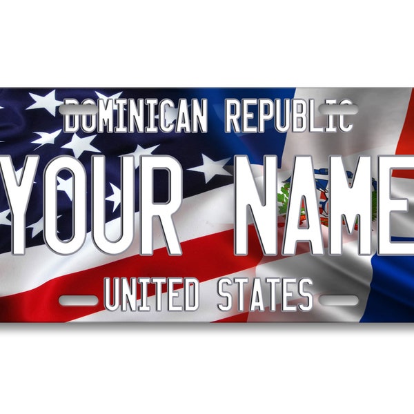 Dominican Republic Custom License Plate - Etsy