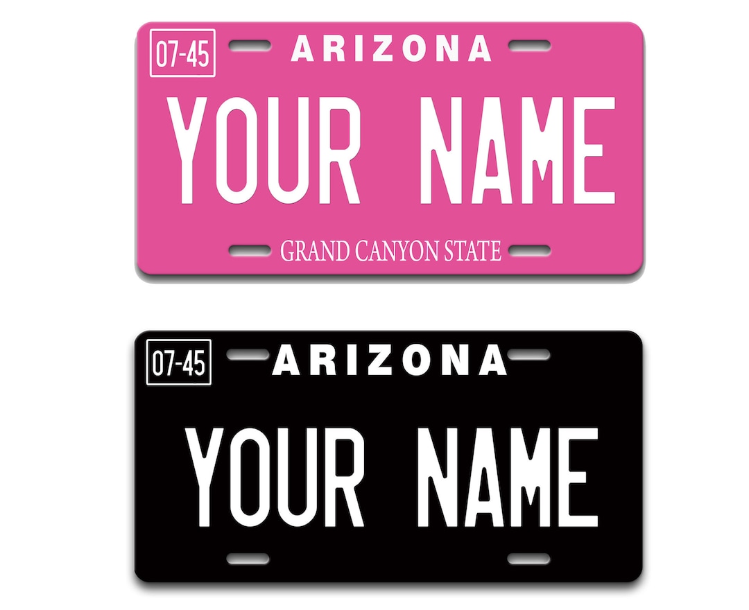 Personalized License Plate Custom Arizona State Pink Blackout Holiday ...