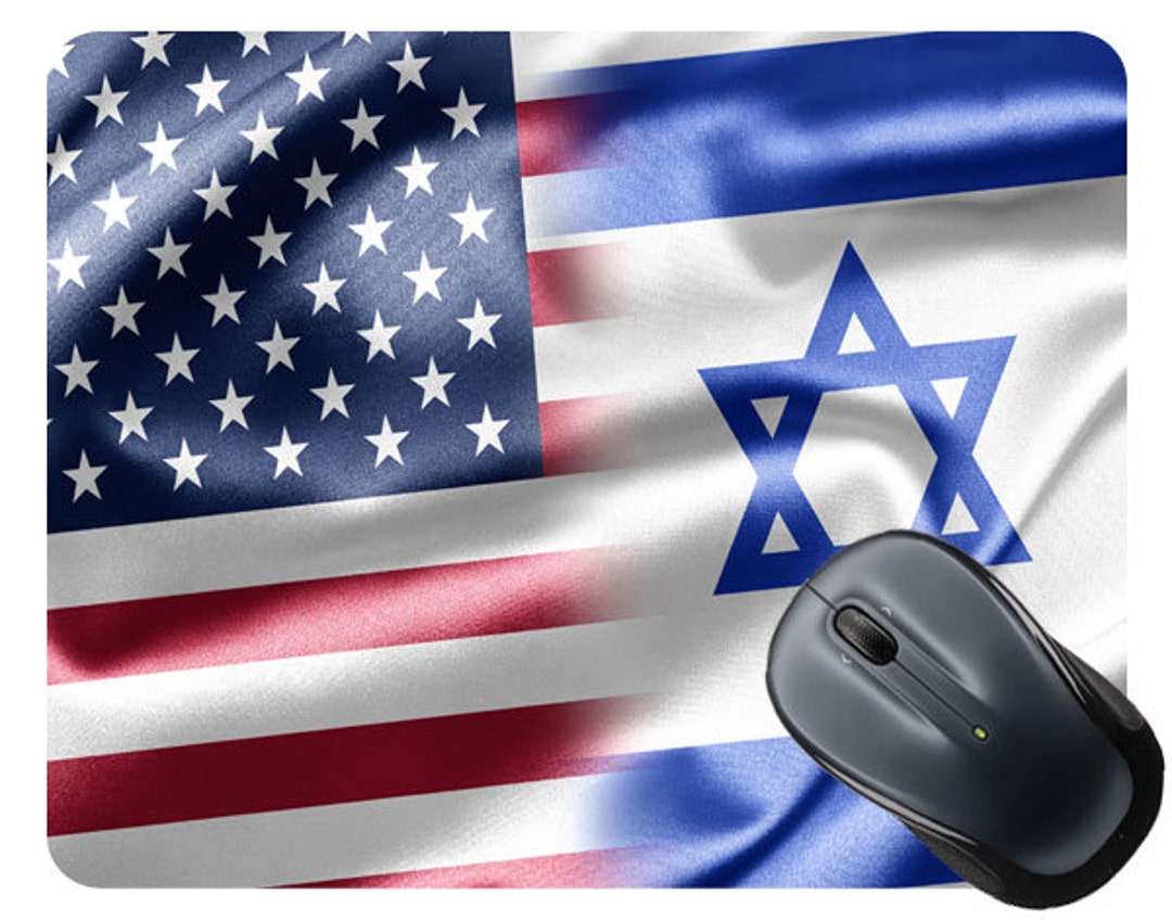 Mouse Pad Israel and USA Mixed Flag Square - Etsy