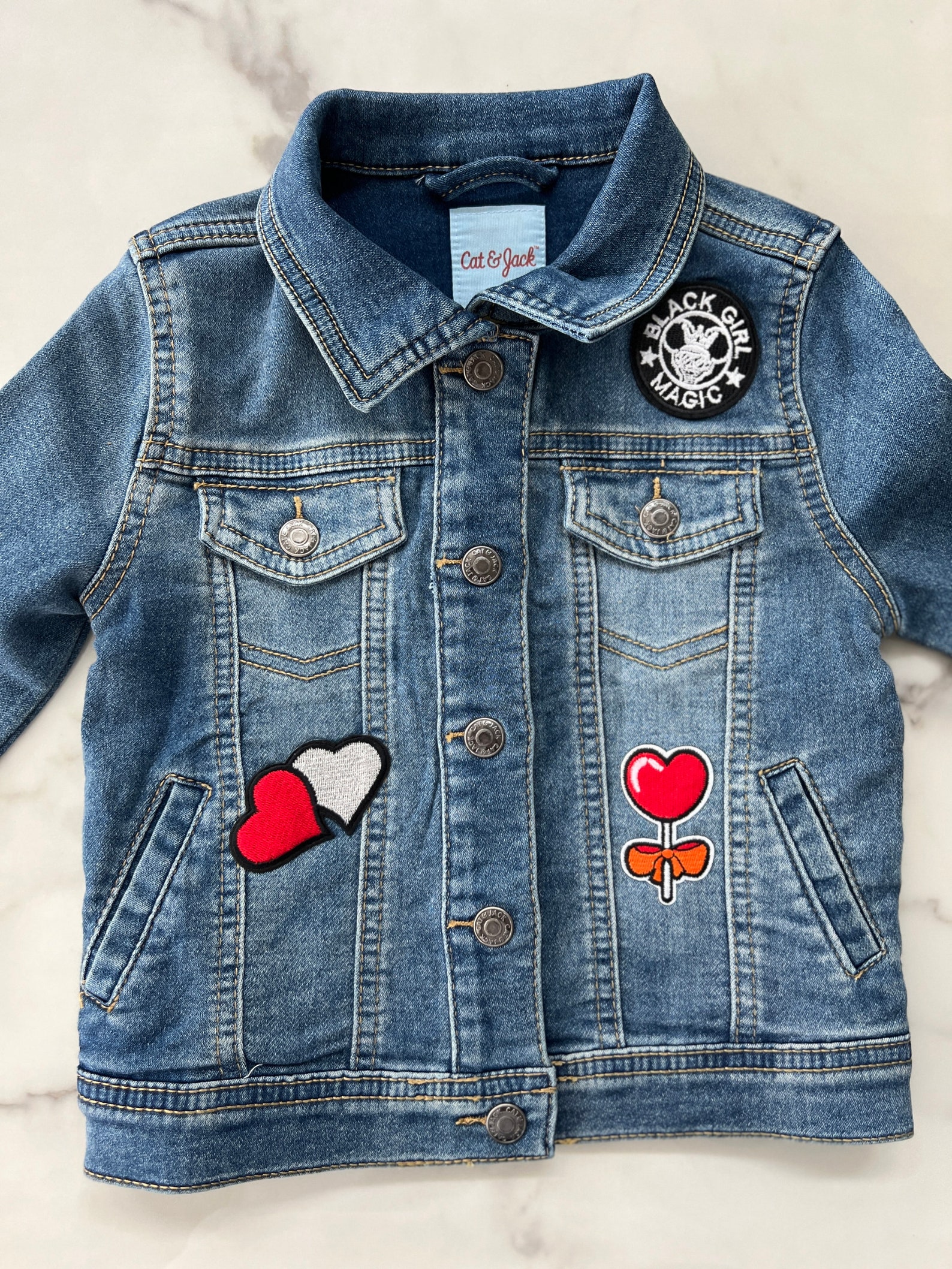 Girls Personalized Custom Name Denim Jean Jacket With Black Girl Love ...
