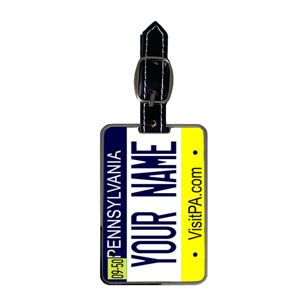 Personalized Luggage Tag Custom Name Pennsylvania State License Plate ...