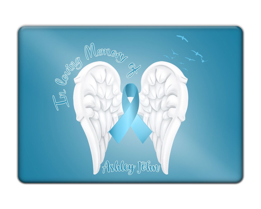 Personalized Magnet Custom Name Prostate Cancer Wings Ribbon in Loving ...