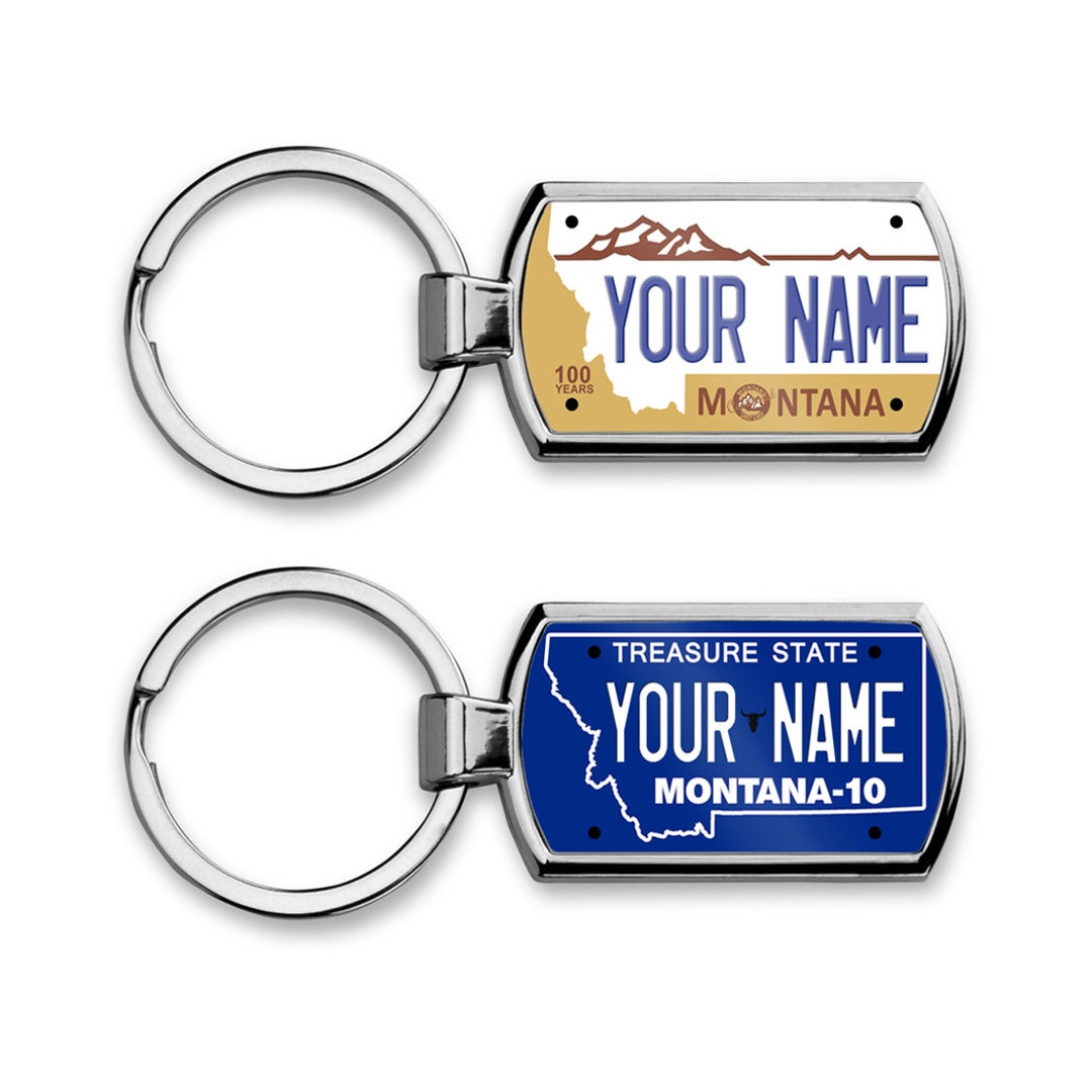 Personalized Keychain Custom Montana License Plate Metal - Etsy
