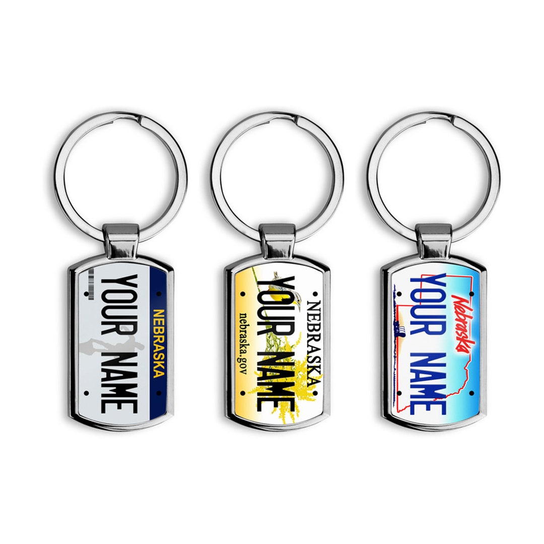 Personalized Keychain Custom Nebraska License Plate Metal - Etsy