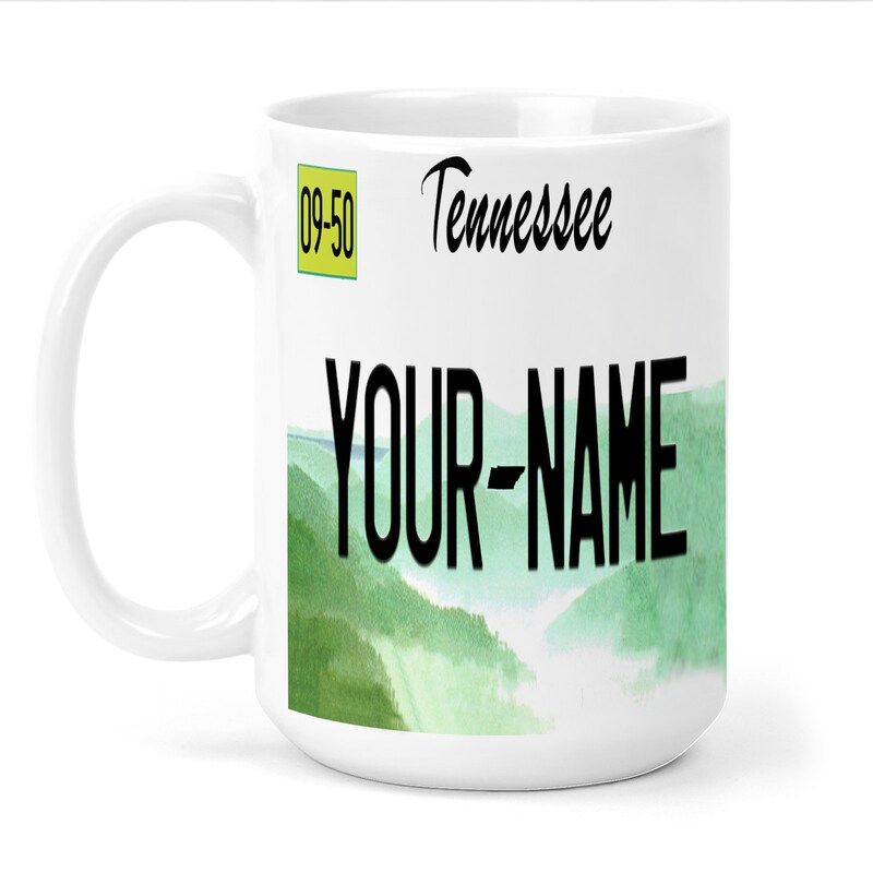 License Plate Mug - Etsy
