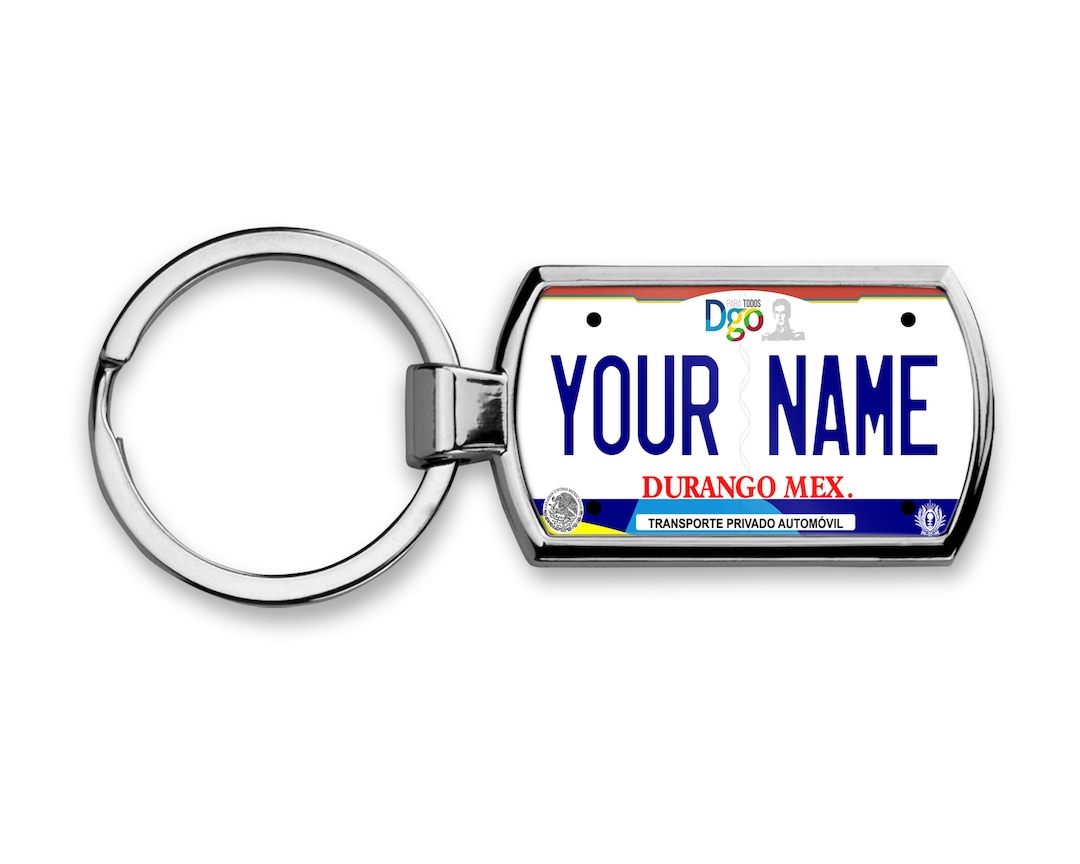 Personalized Keychain Custom Name Mexico Durango Metal - Etsy