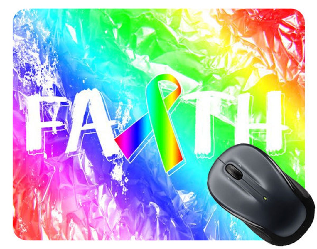 Mouse Pad Cancer Awareness Faith Ribbon Square - Etsy