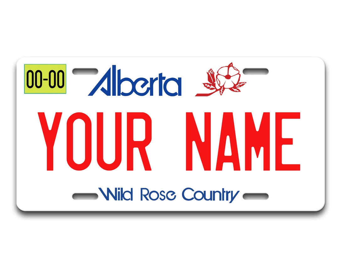 Personalized License Plate Custom Name Canada Alberta State Vanity Tag ...