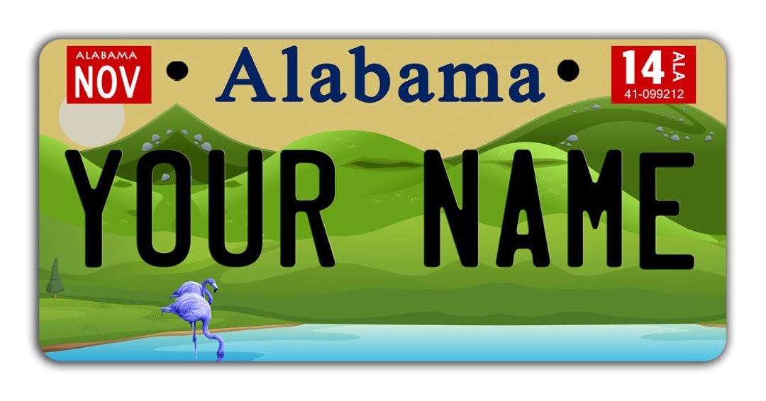 Personalized License Plate Custom Name 2016 Alabama State Vanity Tag ...