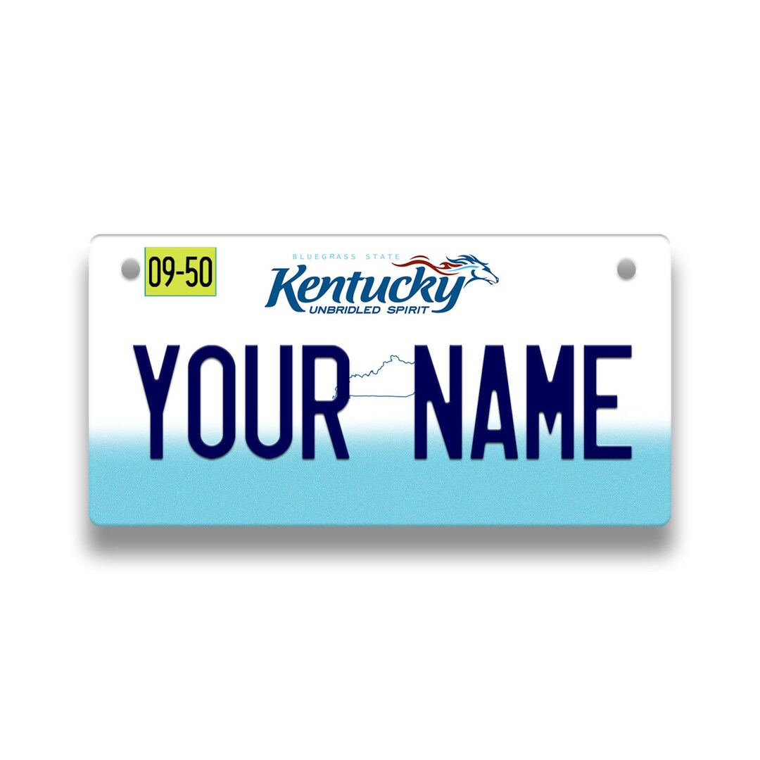 Personalized License Plate Custom Kentucky State Vanity Tag - Vehicle ...