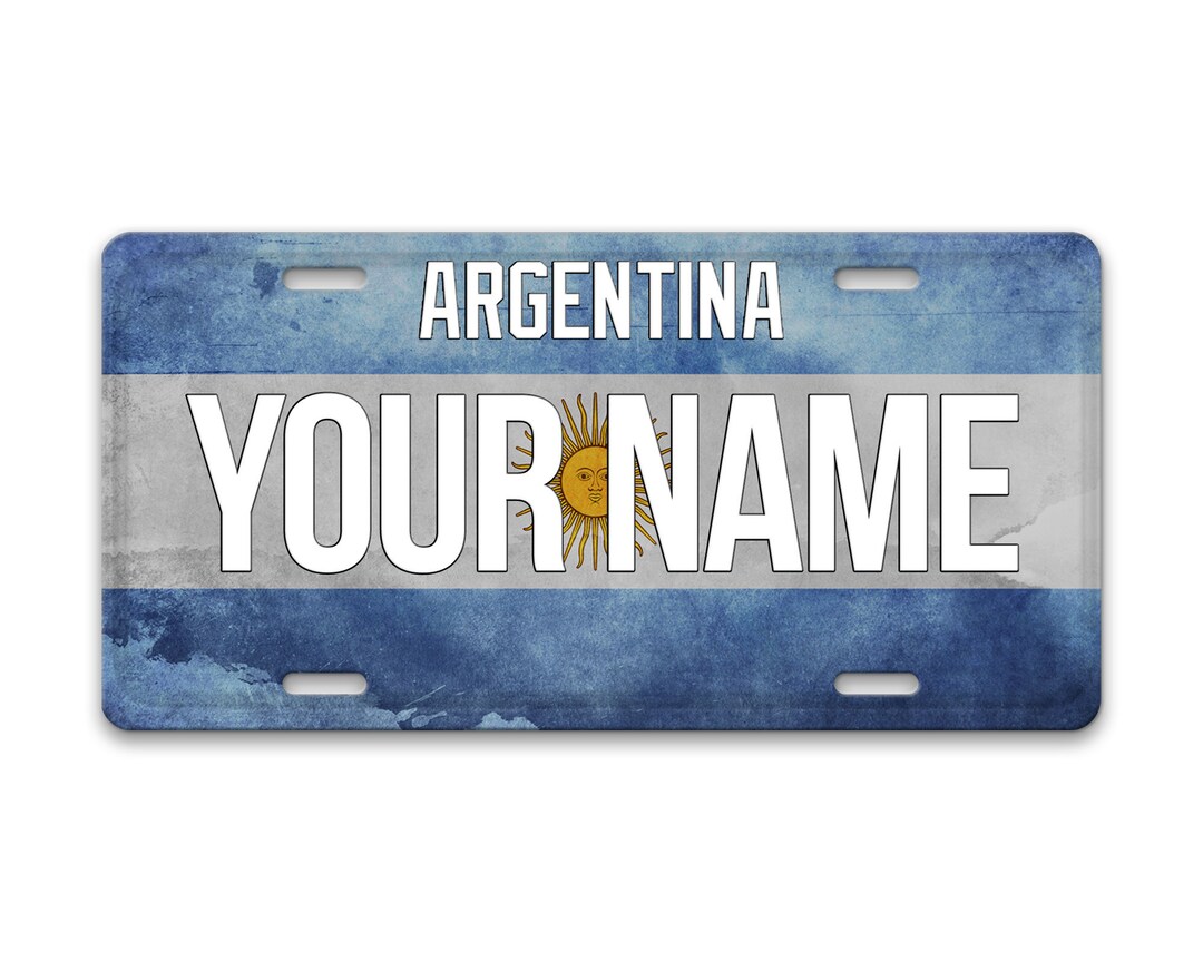 Personalized License Plate Custom Name License Argentina Flag Plate ...