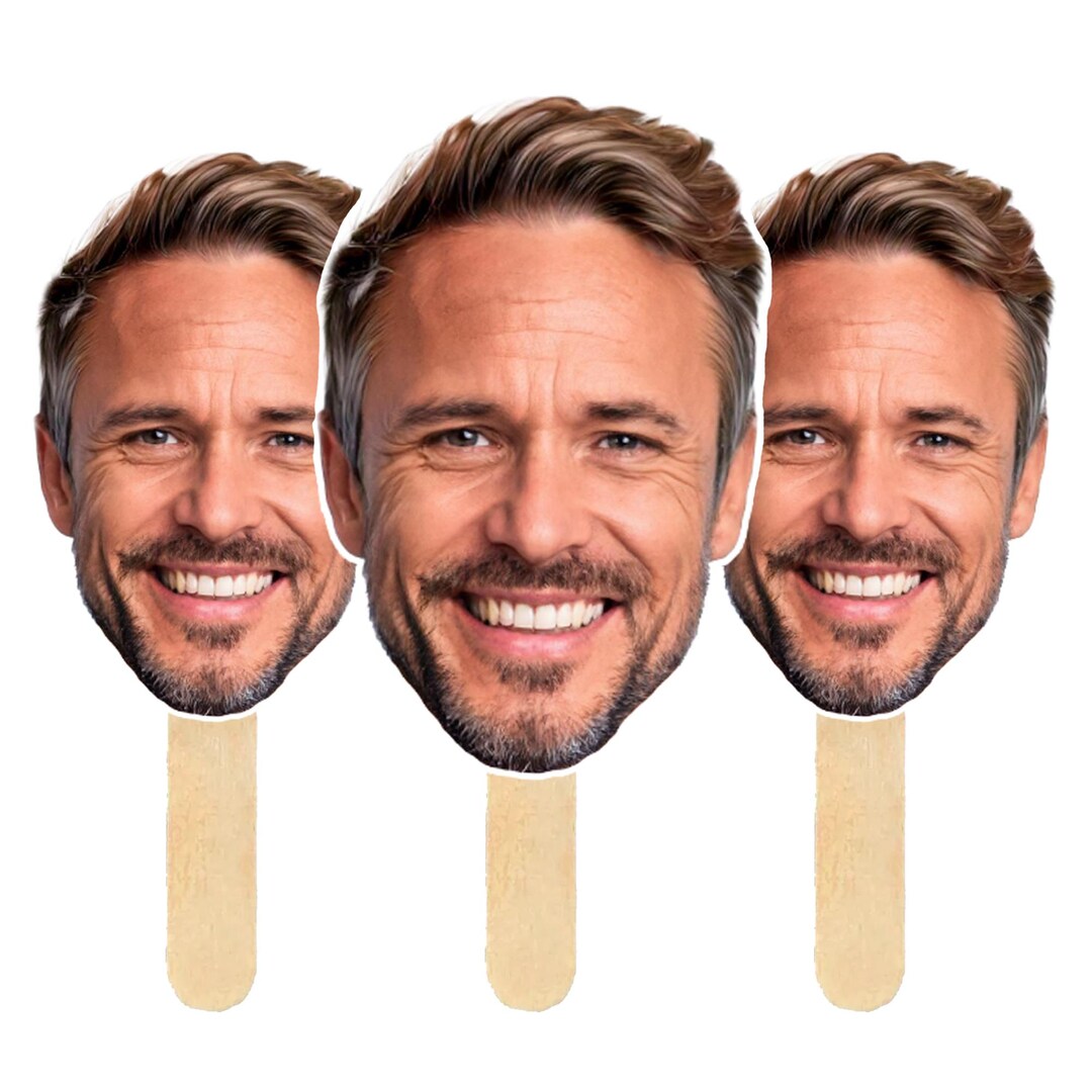 Personalized Big Head Cutout on a Stick Custom Face Cutout Party Decor ...