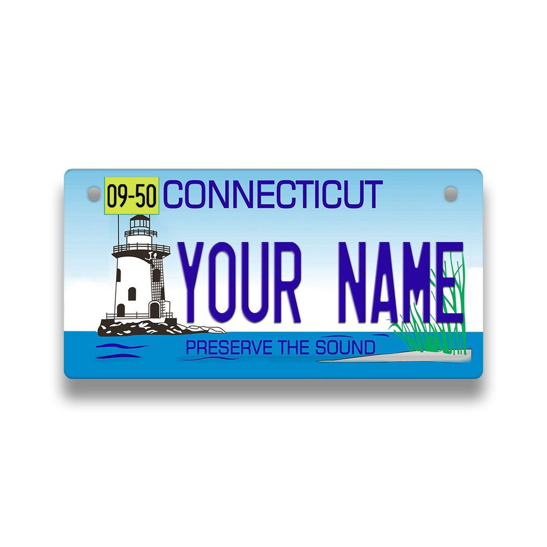 Personalized License Plate Custom Connecticut State Vanity Tag ...