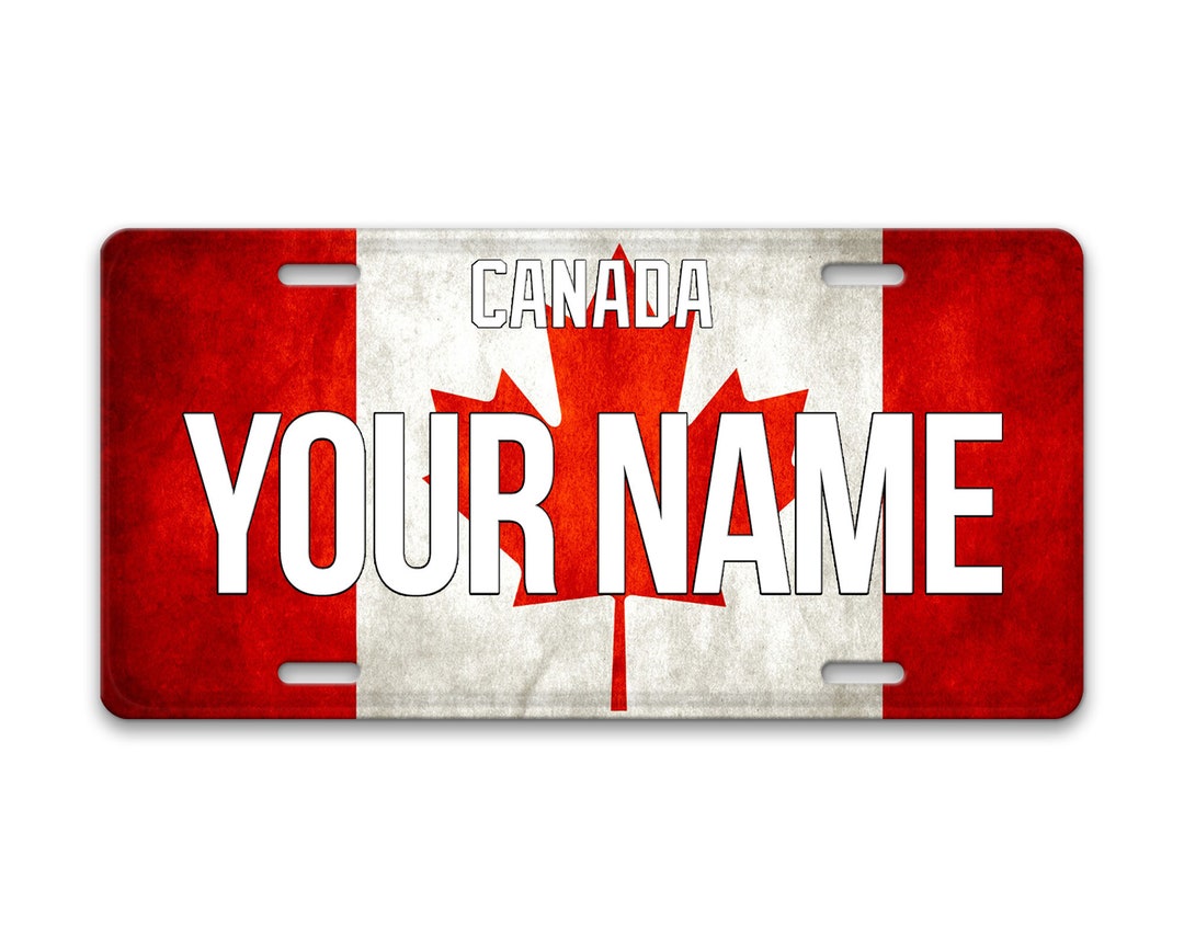 Personalized License Plate Custom Name License Canada Flag Plate ...
