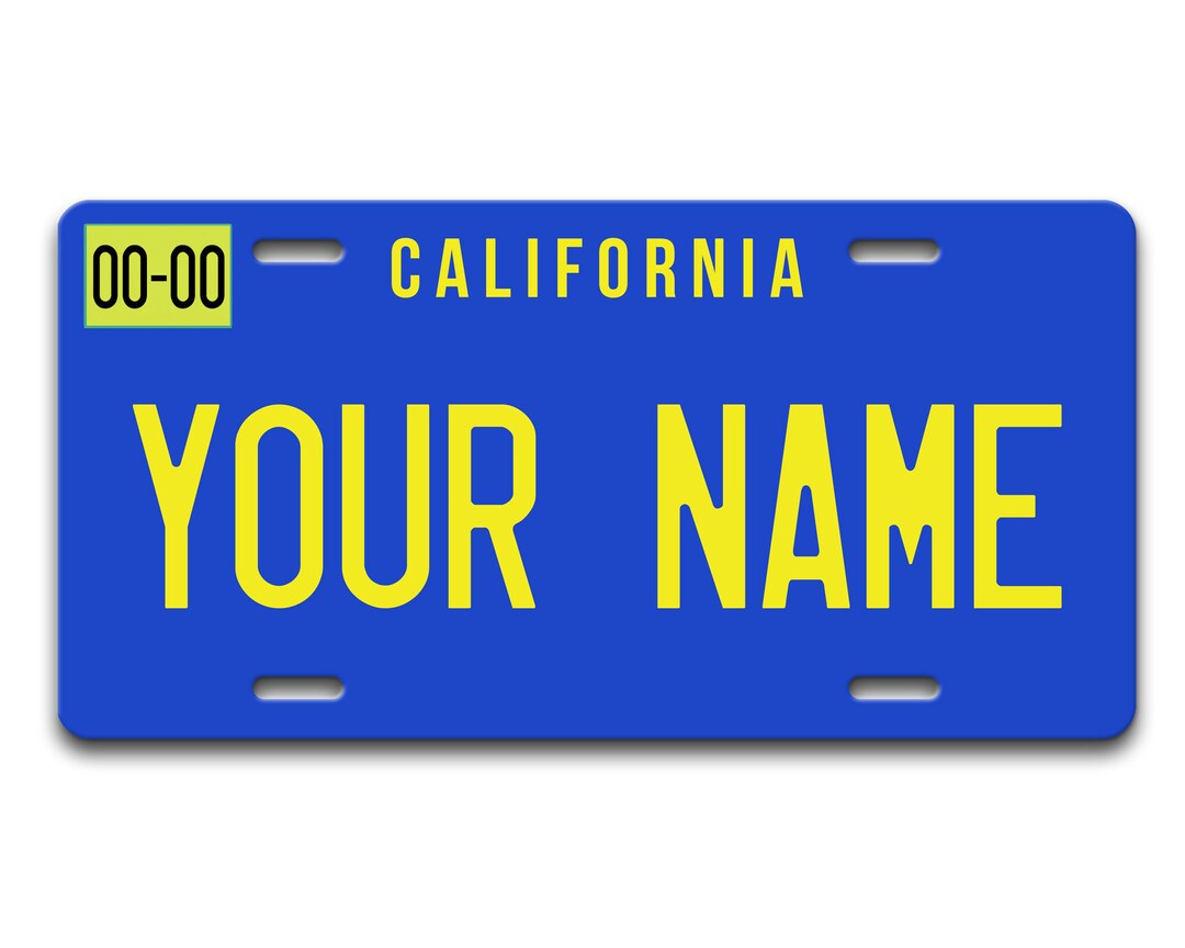 Personalized License Plate Custom California 1970s State Vanity Tag ...