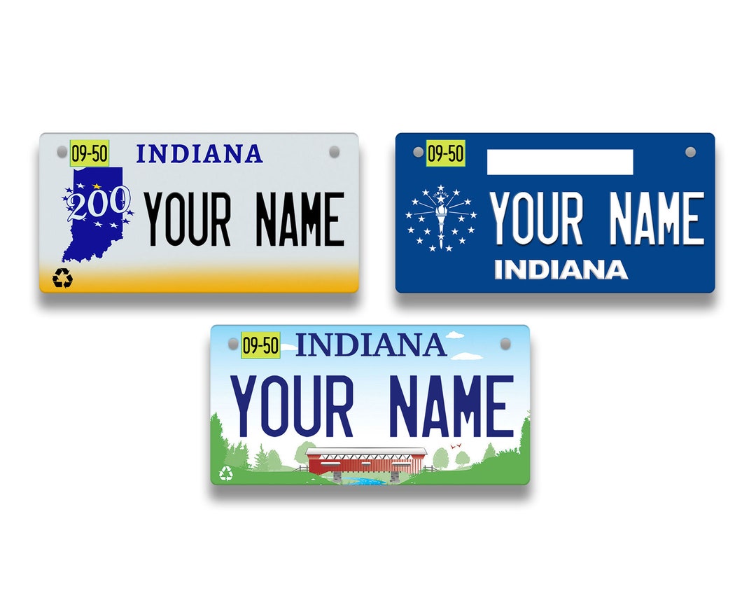 Personalized License Plate Custom Indiana State Vanity Tag Vehicle ...