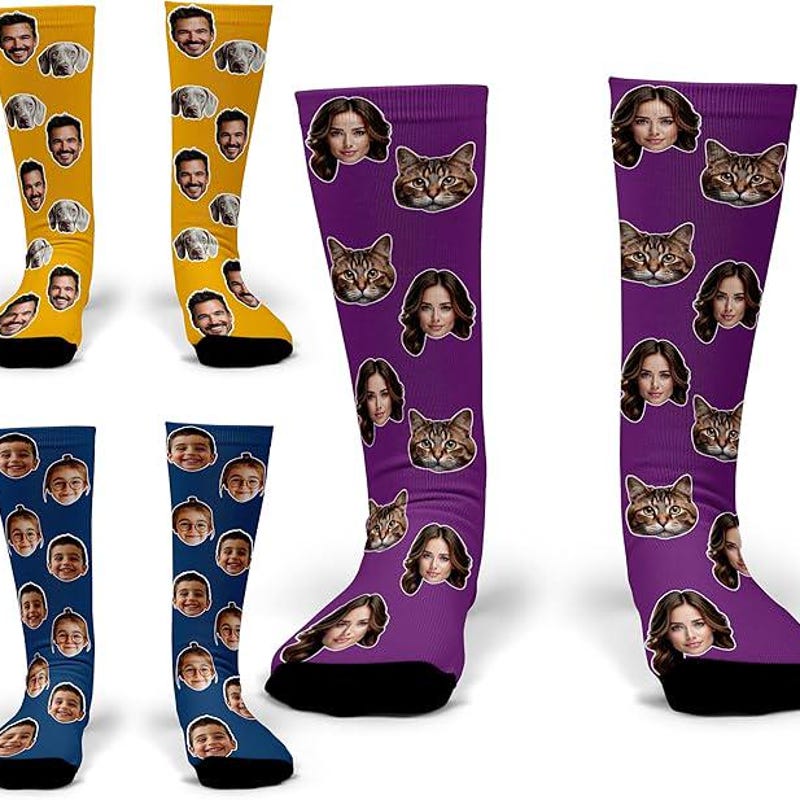 Cat Face Sock Kids - Etsy