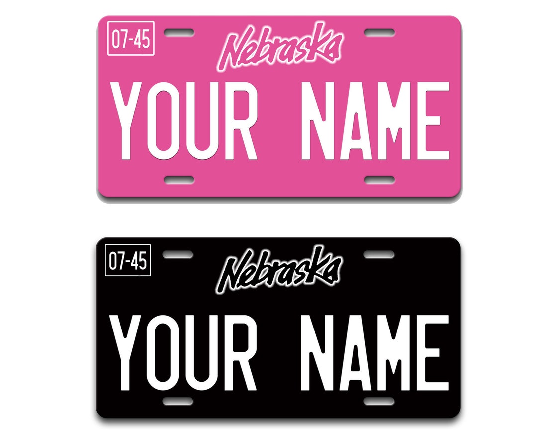 Personalized License Plate Custom Nebraska State Pink Blackout Holiday ...