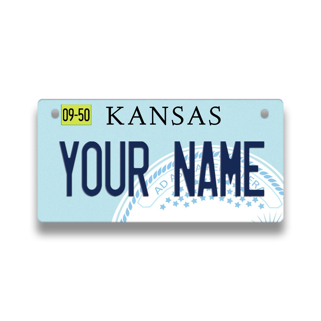 Personalized License Plate Custom Kansas State Vanity Tag Vehicle ...