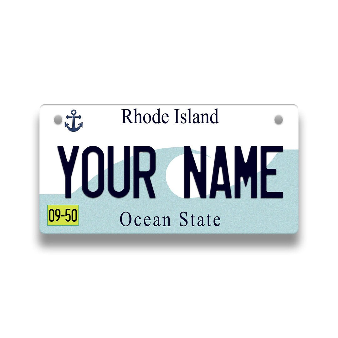 Personalized License Plate Custom Rhode Island State Vanity Tag ...