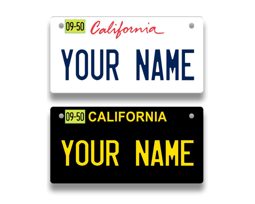 Personalized License Plate Custom Name California State Vanity Tag ...