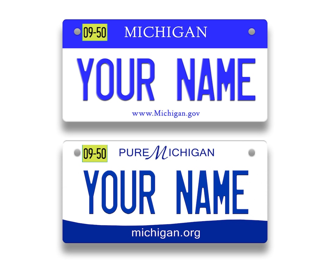 Personalized License Plate Custom Name Michigan State Vanity Tag ...