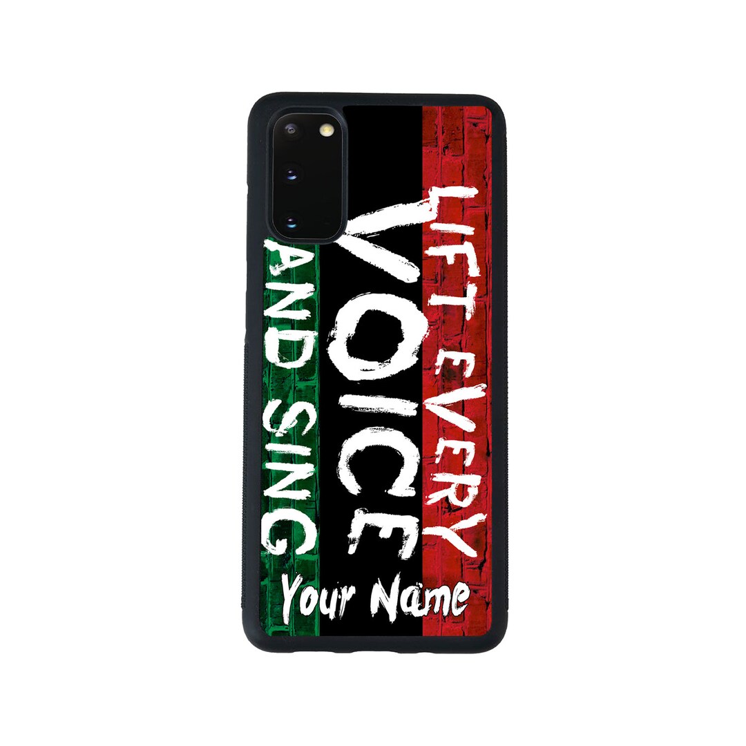 Personalized Name Lift Every Voice on African American Flag Phone ...