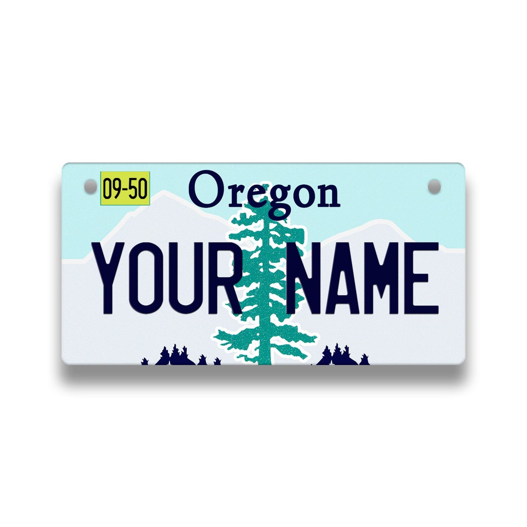 Personalized License Plate Custom Oregon State Vanity Tag Vehicle ...
