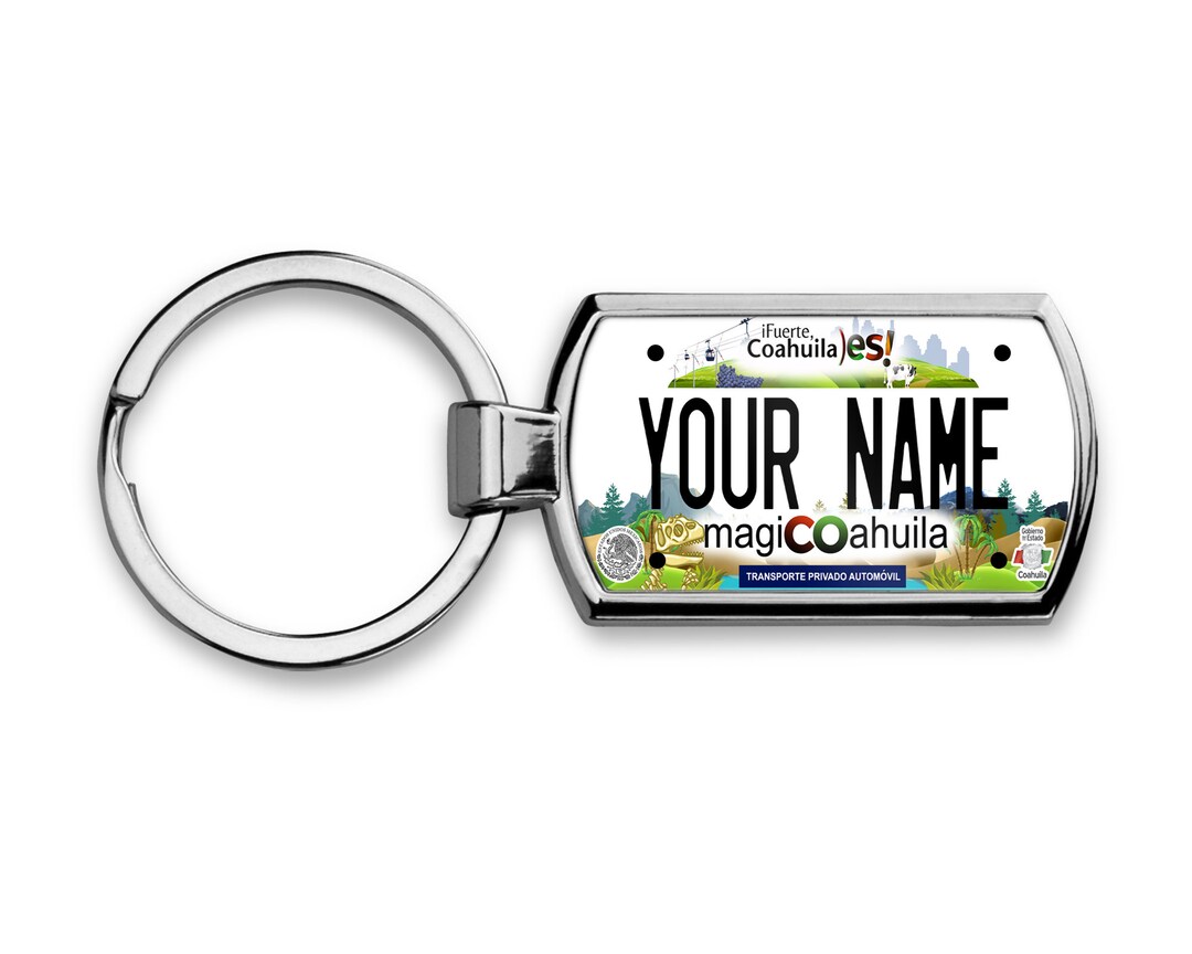 Personalized Keychain Custom Name Mexico Coahuila Metal - Etsy