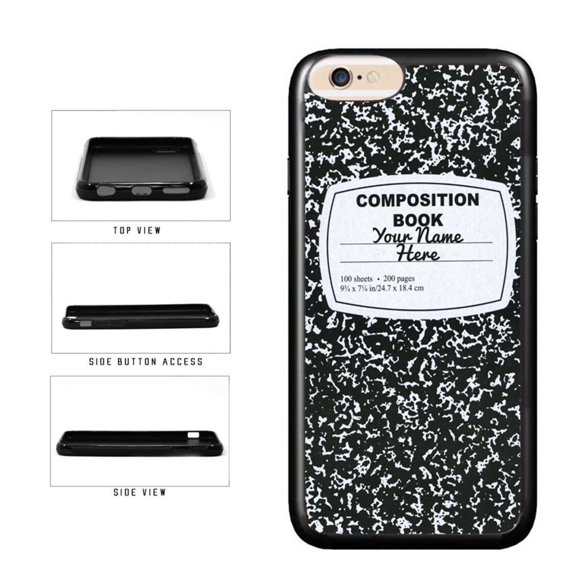 Personalized Custom Name Composition Notebook Iphone 5 6 7 8 | Etsy