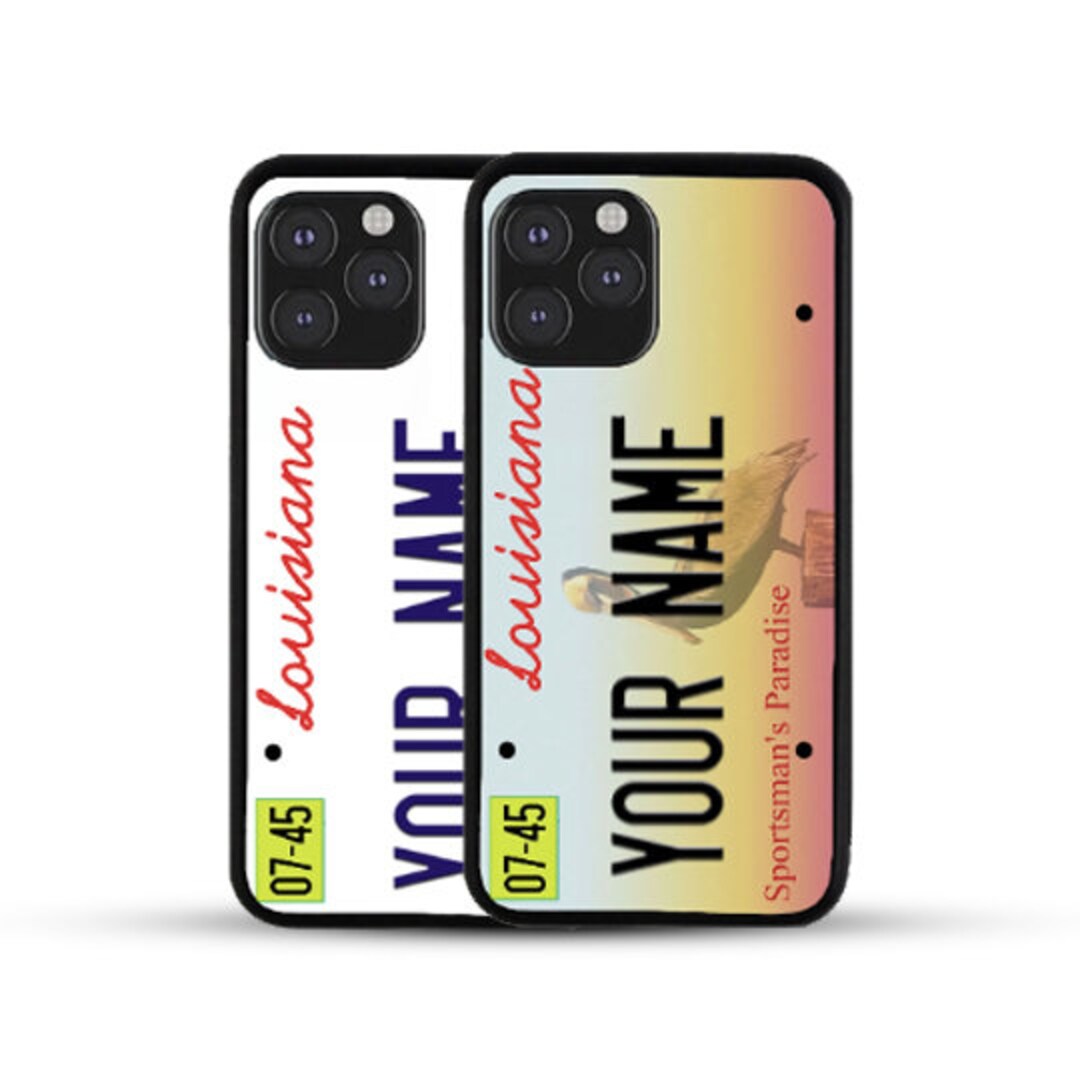 Personalized Louisiana License Plate Phone Case for iPhone 6 7 8 Plus X ...