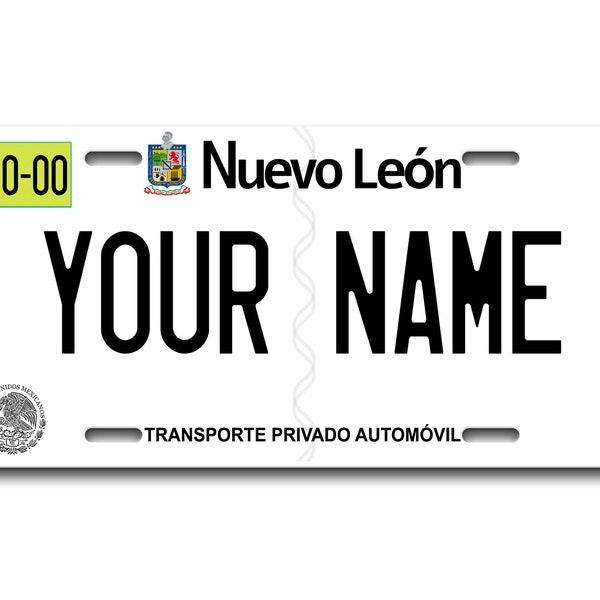Nuevo Leon Custom License Plate - Etsy