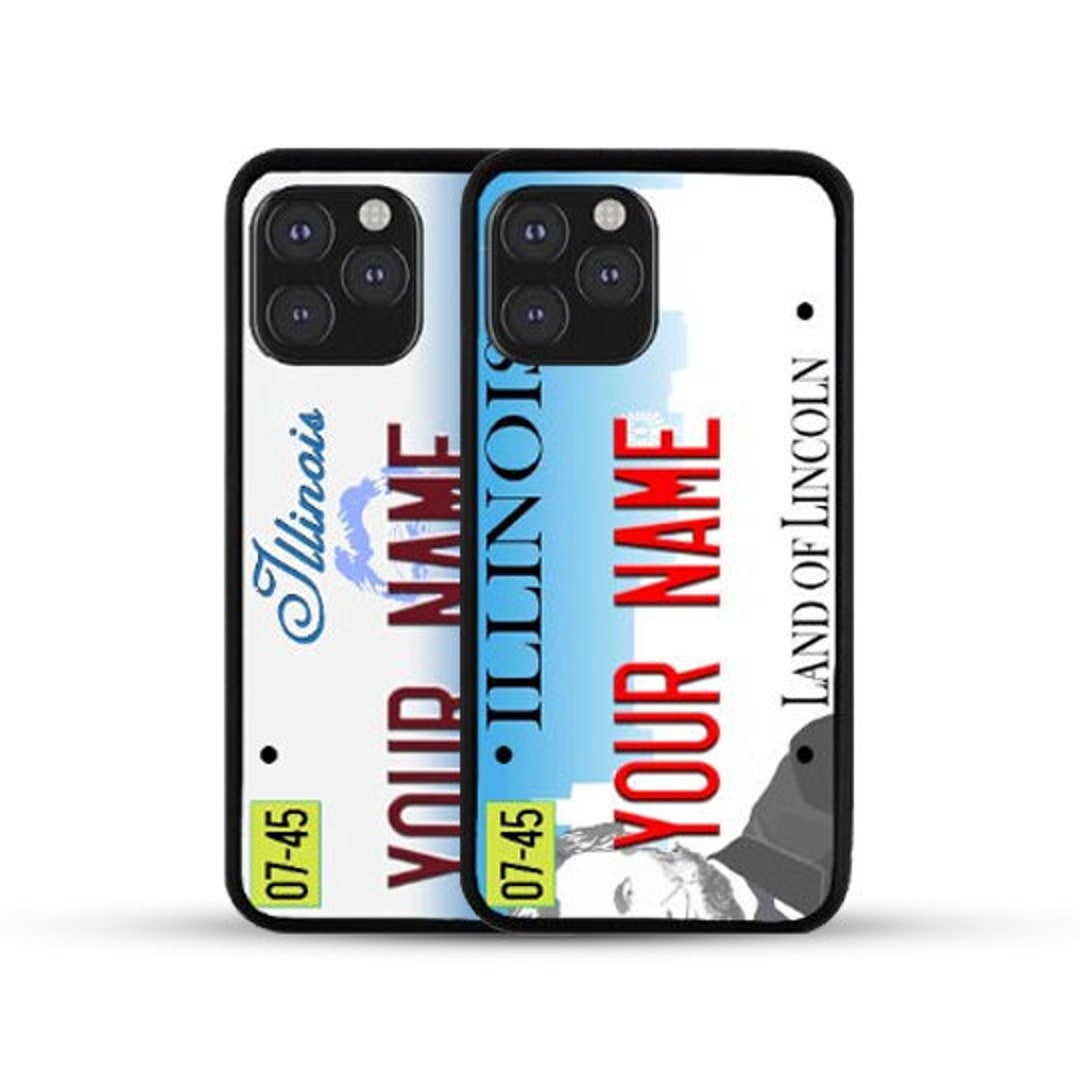 Personalized Illinois License Plate Phone Case for iPhone 6 7 8 Plus X ...