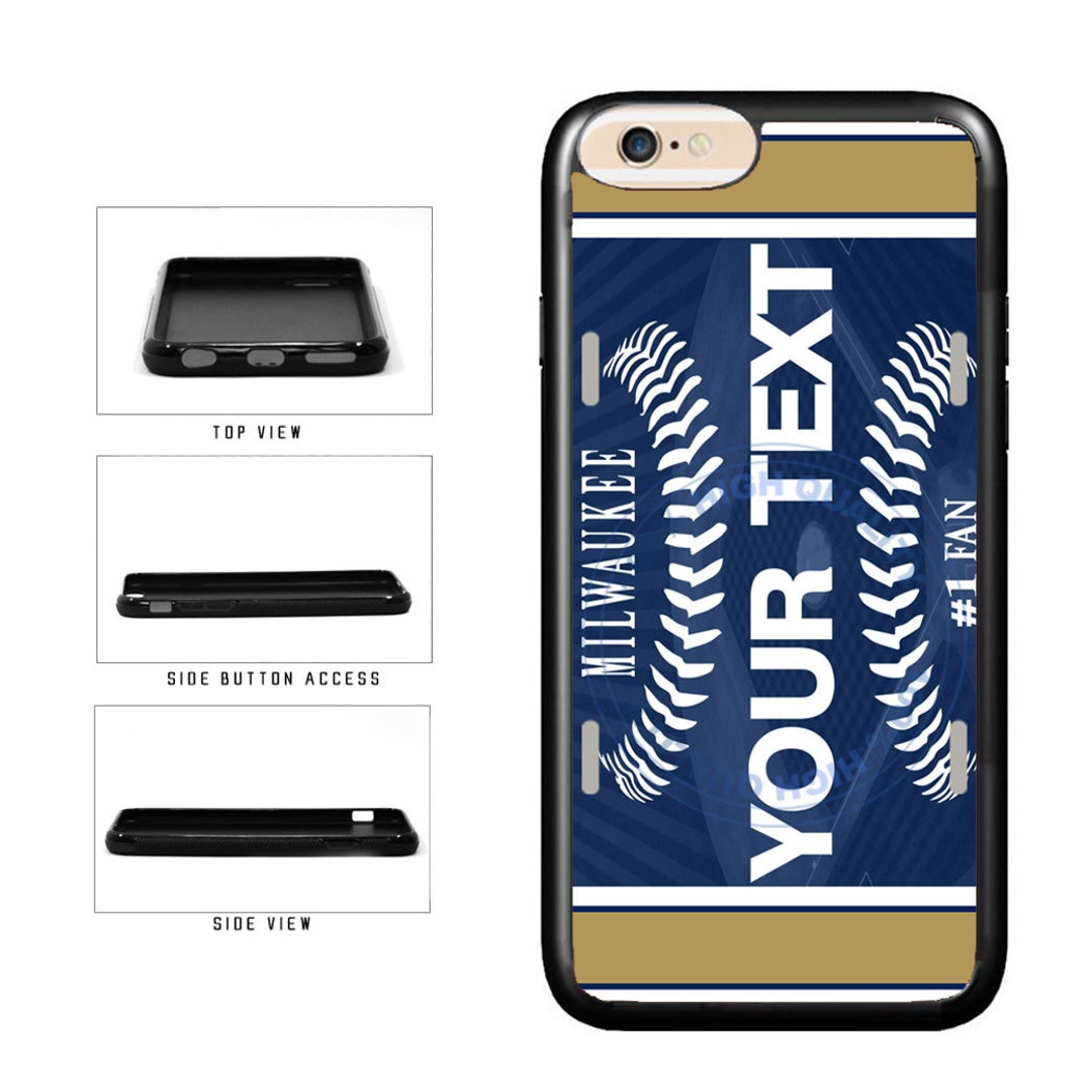 Personalized Name Baseball Milwaukee License Plate Rubber Phone Samsung ...