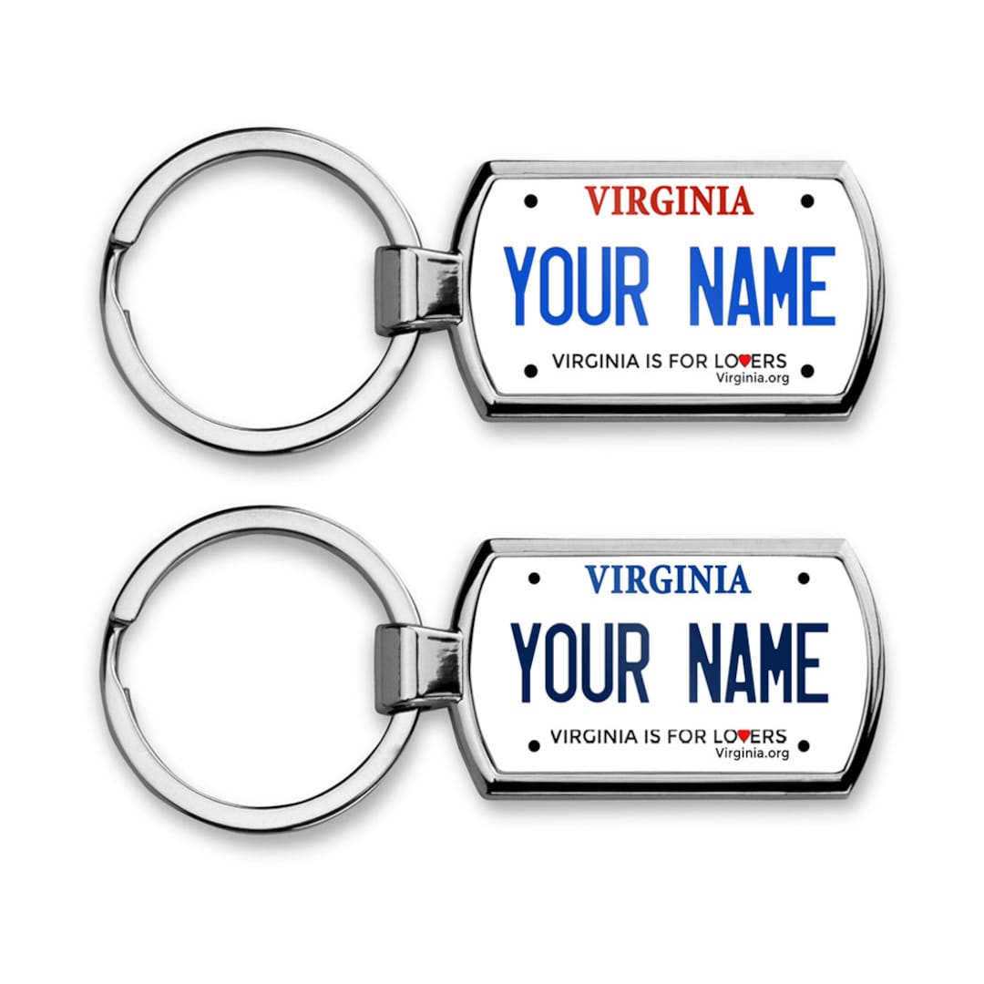 Personalized Keychain Custom Virginia License Plate Metal - Etsy