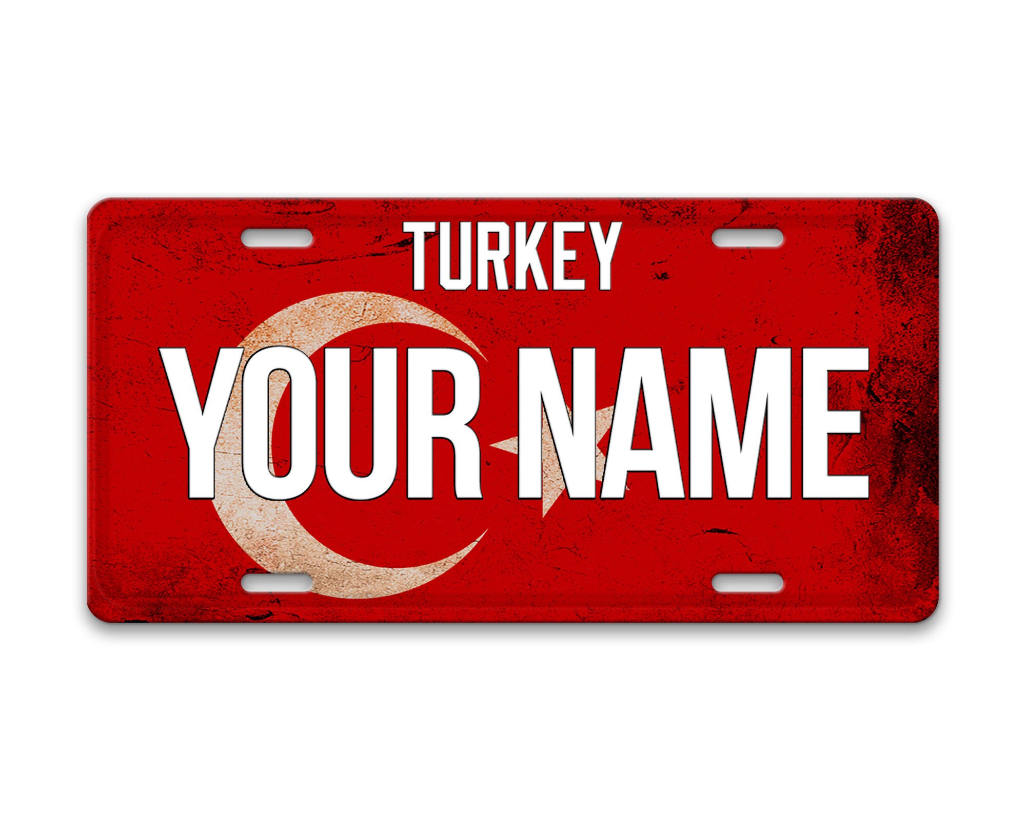 Personalized Custom Name License Turkey Flag Plate Vehicle - Etsy Australia