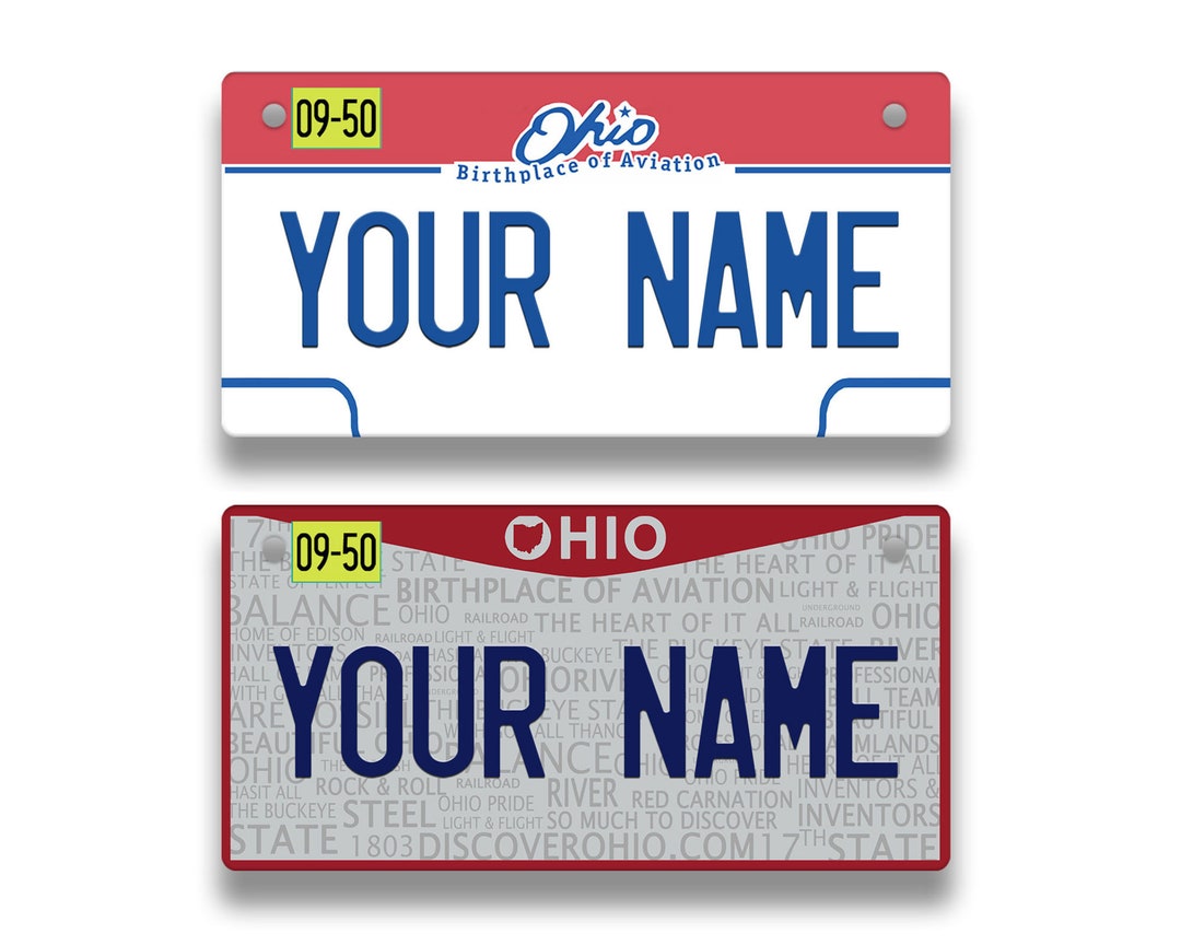 Personalized License Plate Custom Ohio State Vanity Tag - Vehicle ...